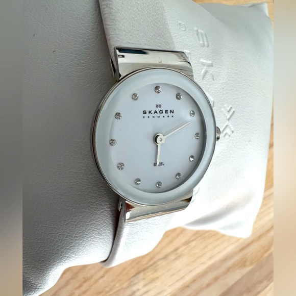 Skagen | Accessories | Skagen Steel Ladies Watch Beautiful White ...
